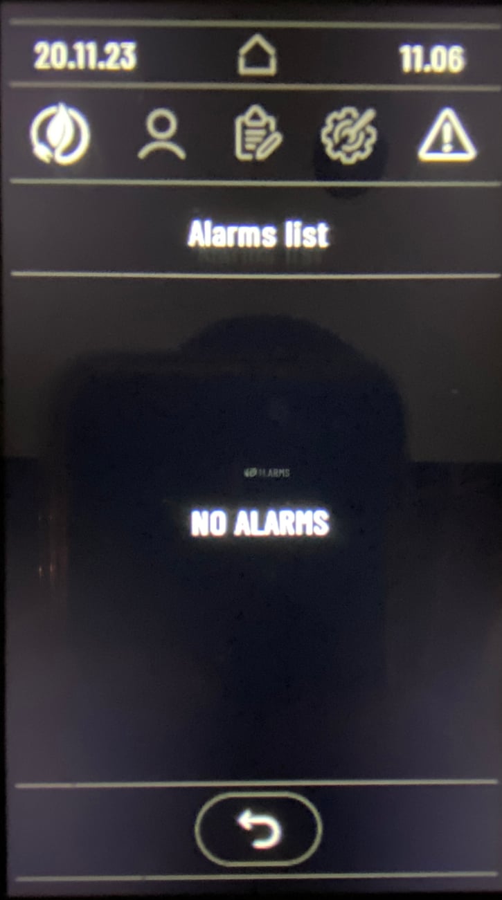 Sanremo YOU: Checking Error Codes in Alarm List